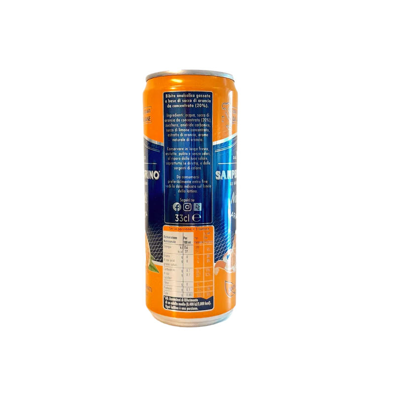 SAN PELLEGRINO CL 33 CLASSIC ORANGE CAN – La ARI Italian Deli & Cafe