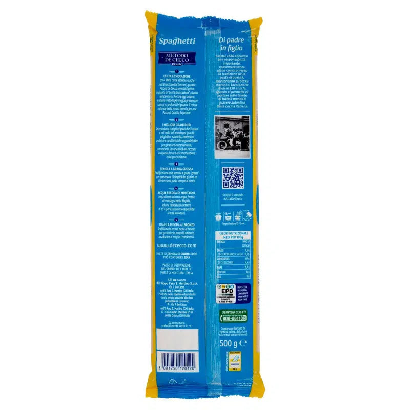 De Cecco 12 Spaghetti – 500 gr – La ARI Italian Deli & Cafe